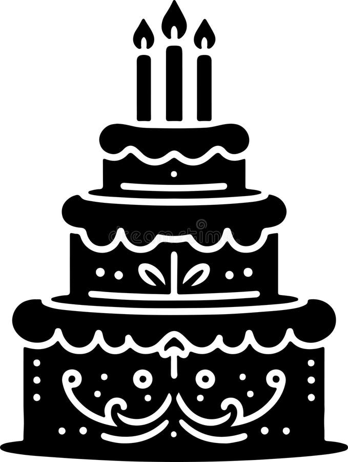 Cake Silhouette Vector: Elegant and Versatile Designs for Celebratory ...