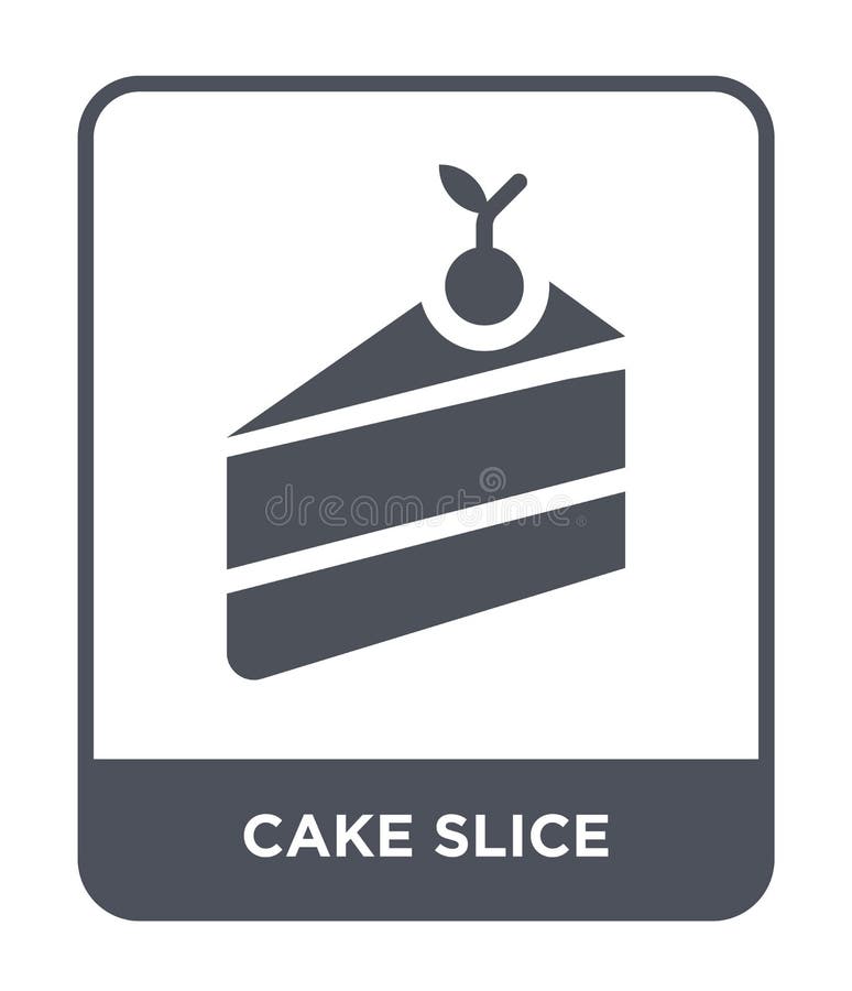 Cake Slice Icon in Trendy Design Style. Cake Slice Icon Isolated on ...