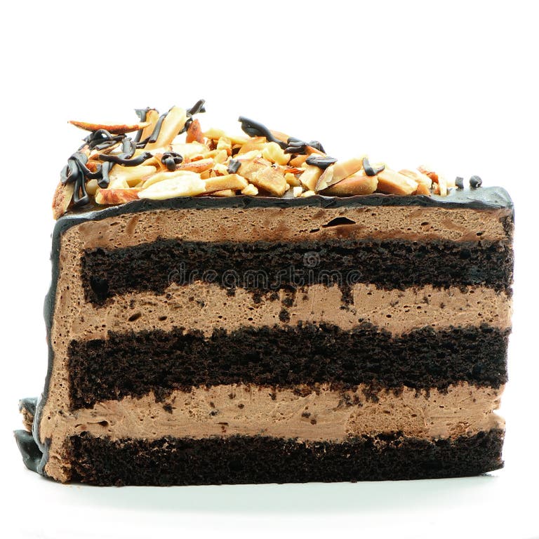 Cake slice isolated stock photo. Image of delicious, white - 33567172