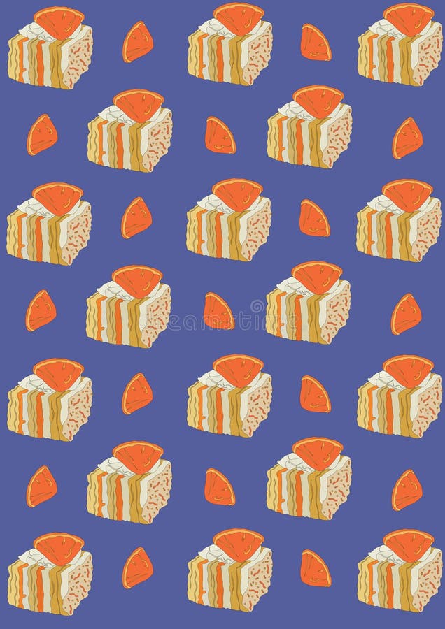 Cake Slices Background. Vector Illustration Decorative Design Stock ...