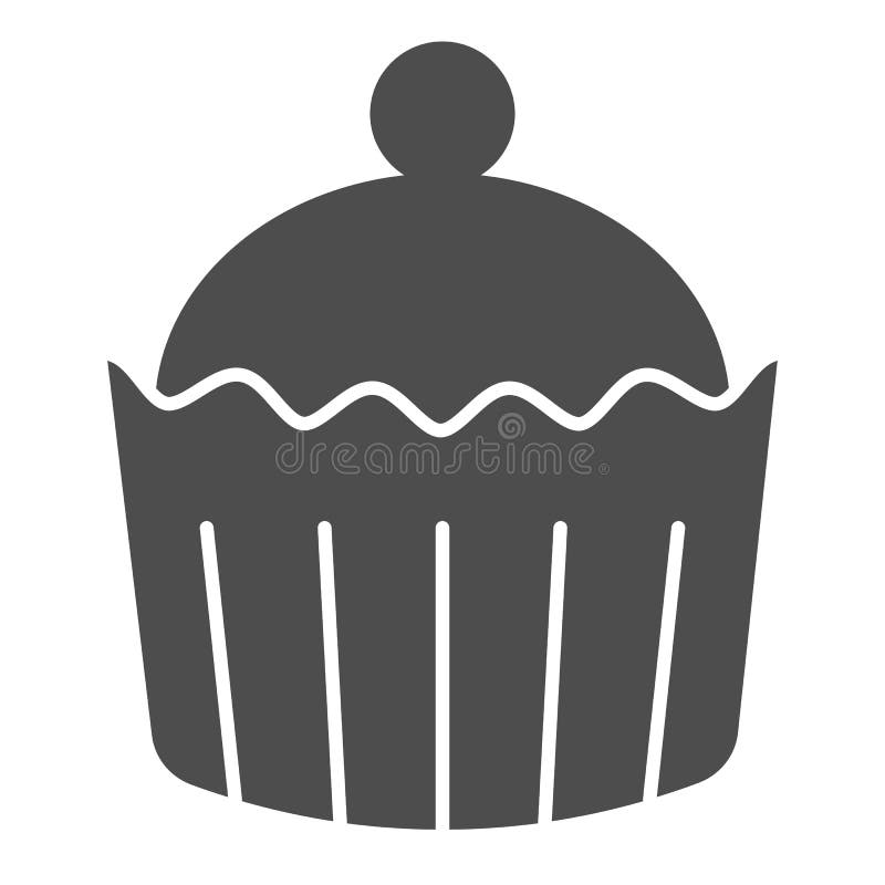 Cake Solid Icon. Birthday Pie in Baking Dish Stock Vector ...