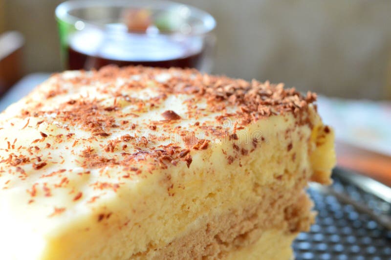 Cake stock image. Image of dessert, served, cream, recipe - 65906241