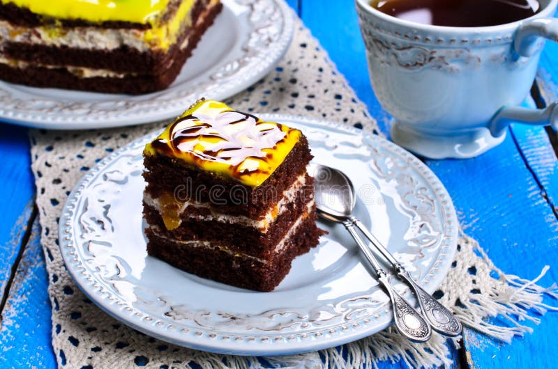 Cake square stock photo. Image of gourmet, portion, cake - 57514904