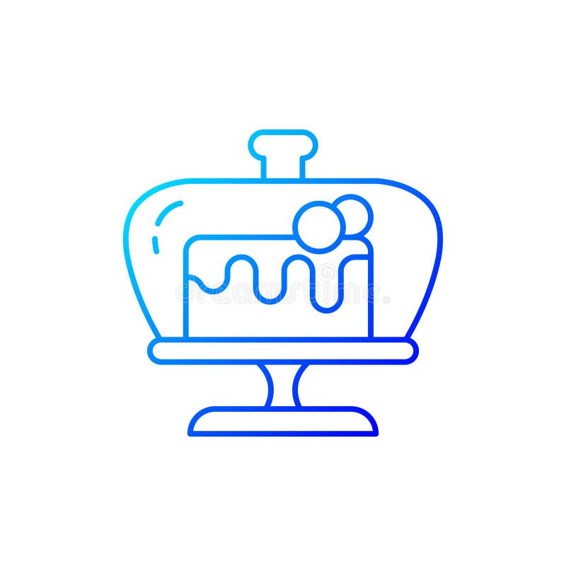 Cake Stand Gradient Linear Vector Icon Stock Vector - Illustration of ...