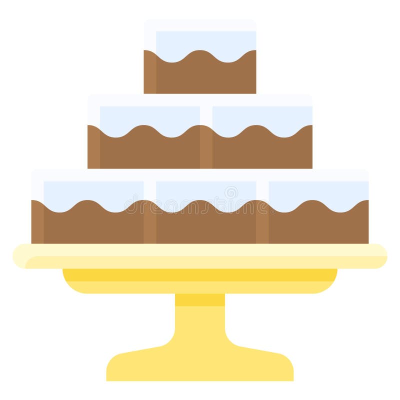 Cake on Cake Stand Icon, Bakery and Baking Related Vector Stock Vector ...