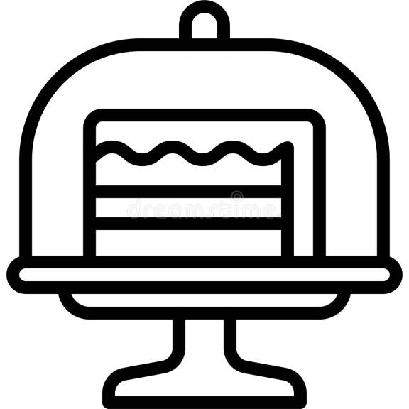 Cake on Cake Stand Icon, Bakery and Baking Related Vector Stock Vector ...