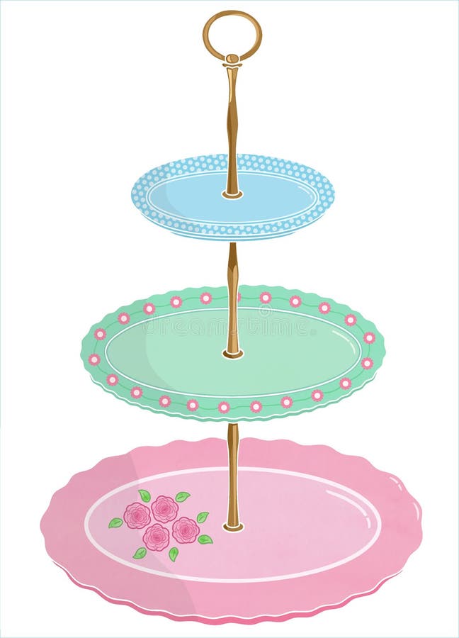 Cake stand stock illustration. Illustration of biscuits - 54320165