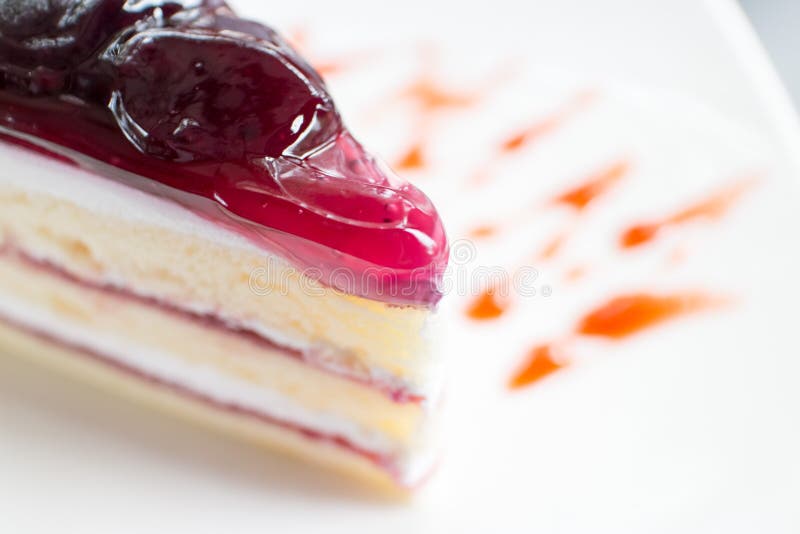 Cake Strawberry on White Place Stock Image - Image of place, delicious ...