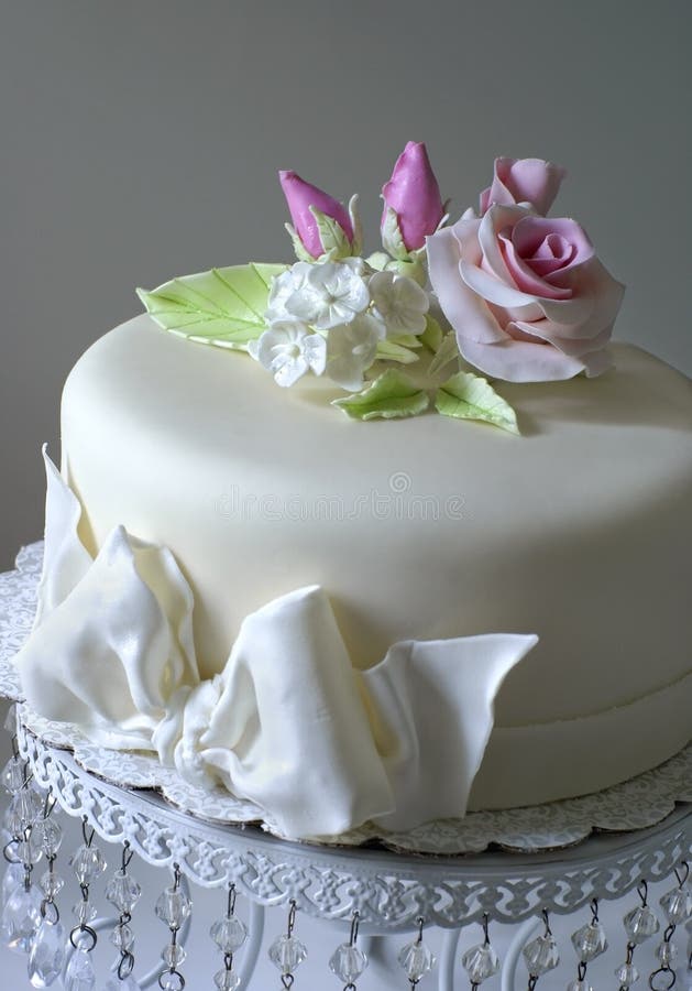 Cake with sugar roses stock photo. Image of white, baked - 14594148