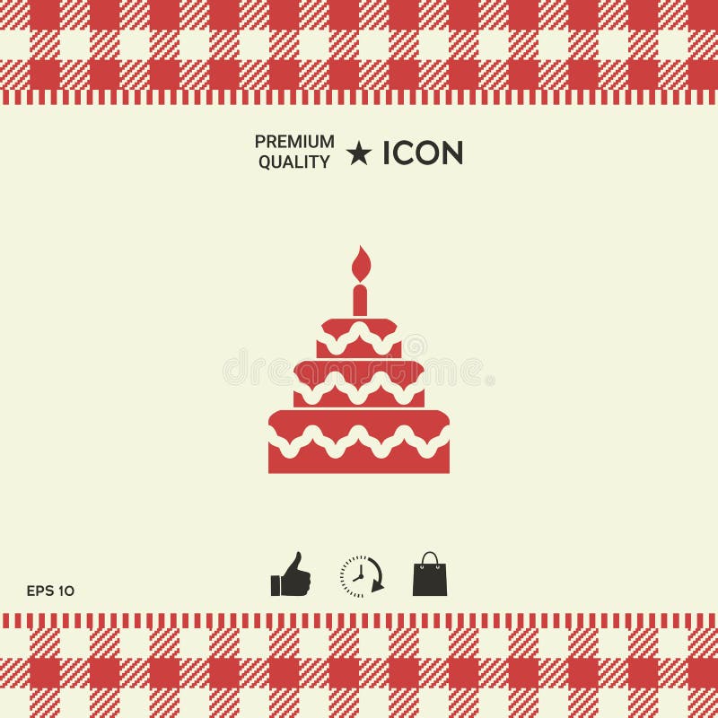 Cake symbol icon stock vector. Illustration of food - 106425116