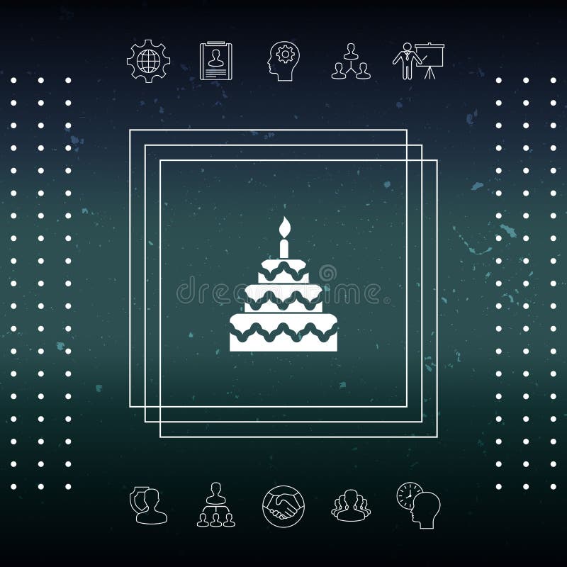 Cake symbol icon stock vector. Illustration of desert - 114707931