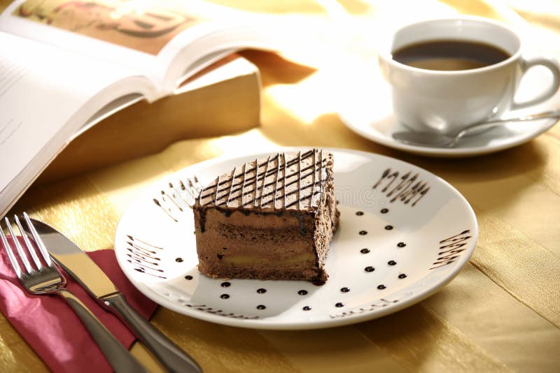 Cake and tea stock photo. Image of book, food, china - 14897960