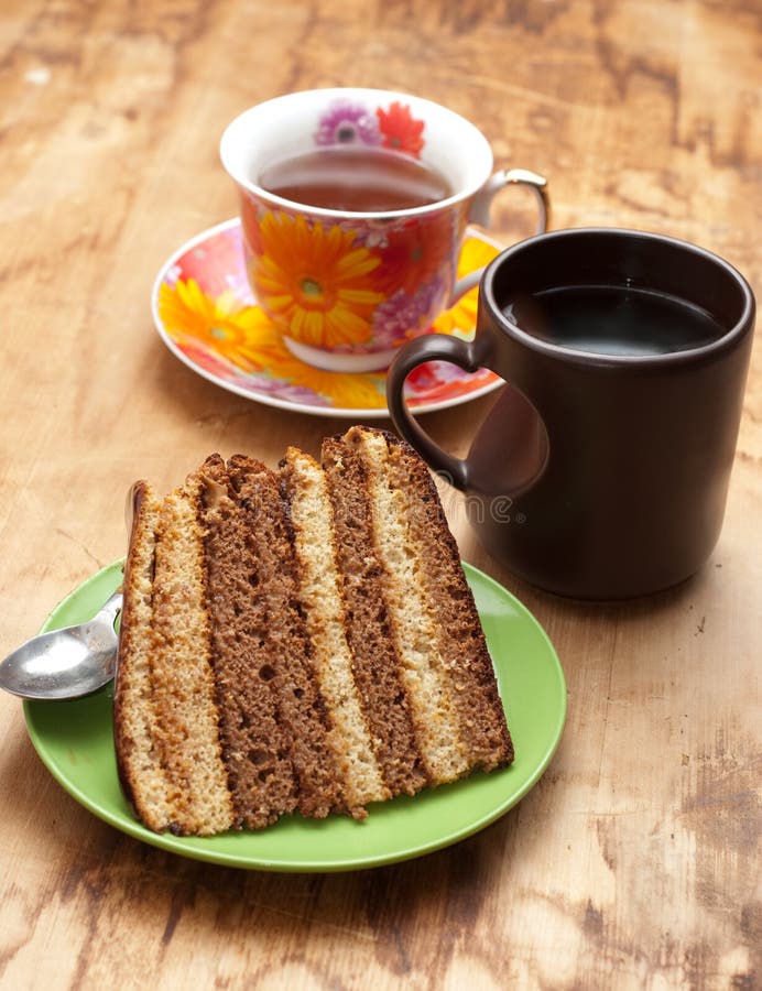 Cake with tea or coffee stock photo. Image of coffee - 12202452