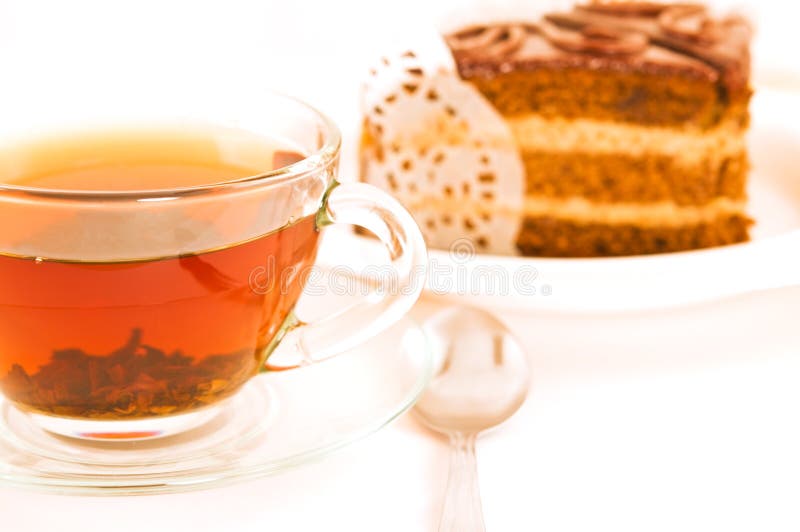 Cake and tea stock photo. Image of food, sweet, squares - 8027038