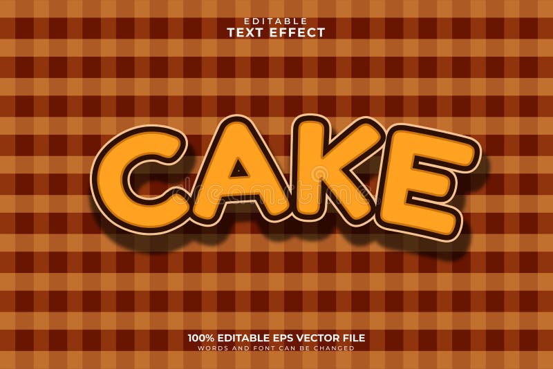 Cake Text Effect, Editable Text Effect Stock Vector - Illustration of ...