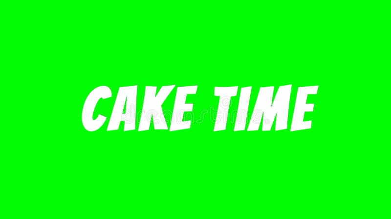 Cake Time Text Green Screen Animated Video Stock Footage - Video of ...