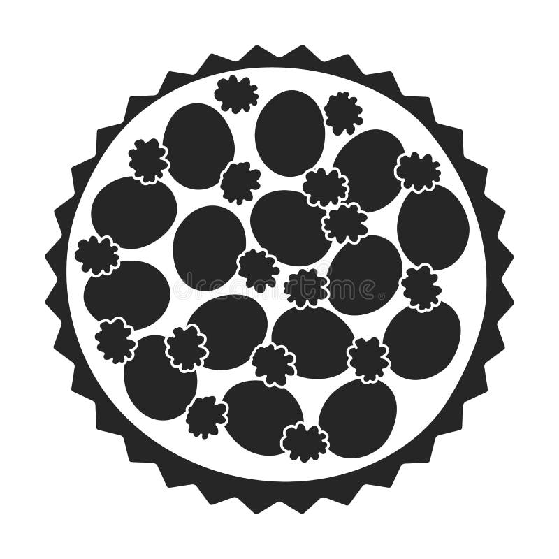 Cake Top View Vector Icon.Black Vector Icon Isolated on White ...