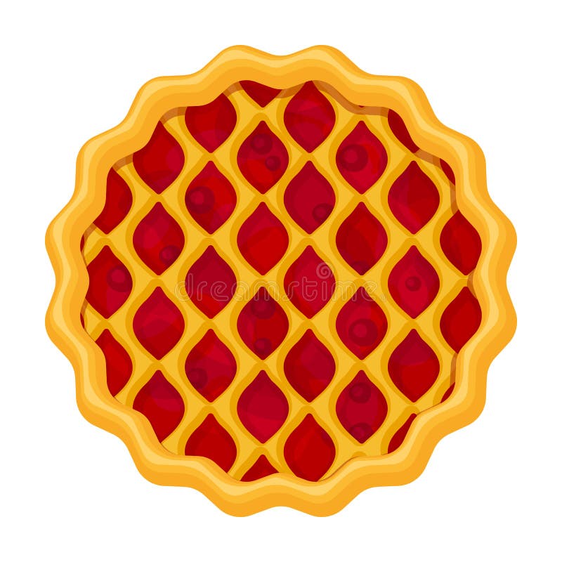 Cake Top View Vector Icon.Cartoon Vector Icon Isolated on White ...