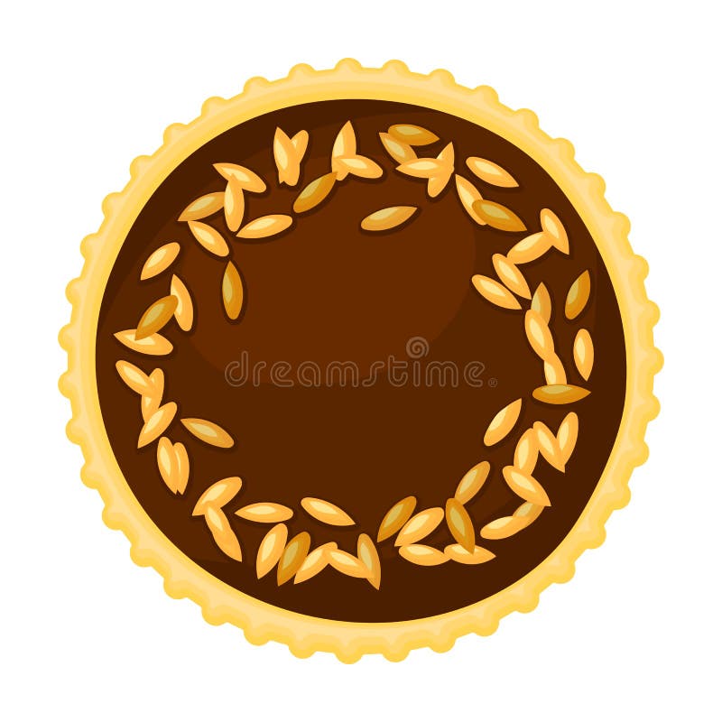 Cake Top View Vector Icon.Cartoon Vector Icon Isolated on White ...