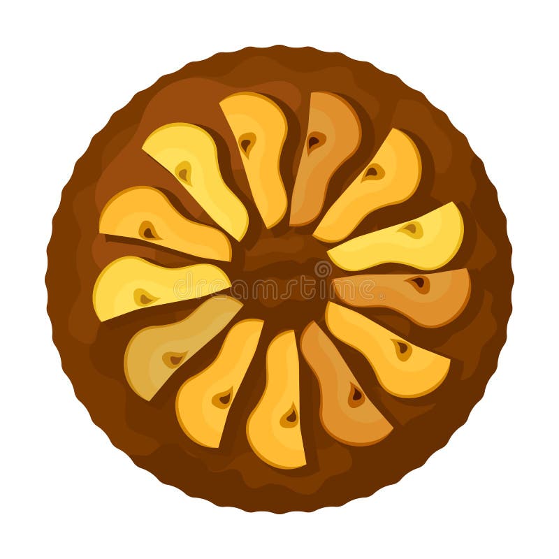Cake Top View Vector Icon.Cartoon Vector Icon Isolated on White ...