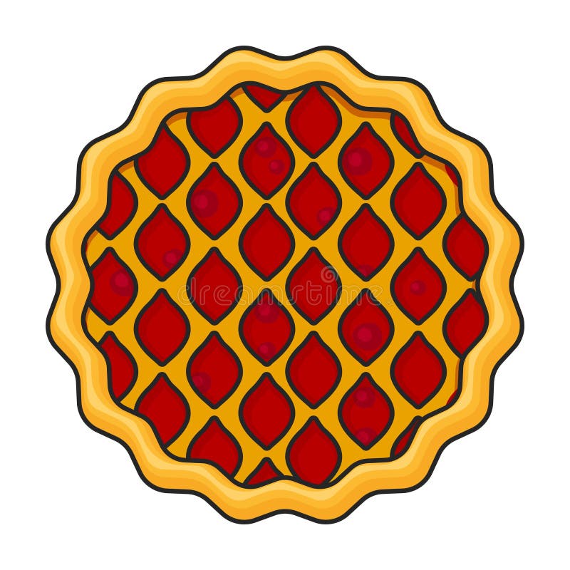 Cake Top View Vector Icon.Cartoon Vector Icon Isolated on White ...