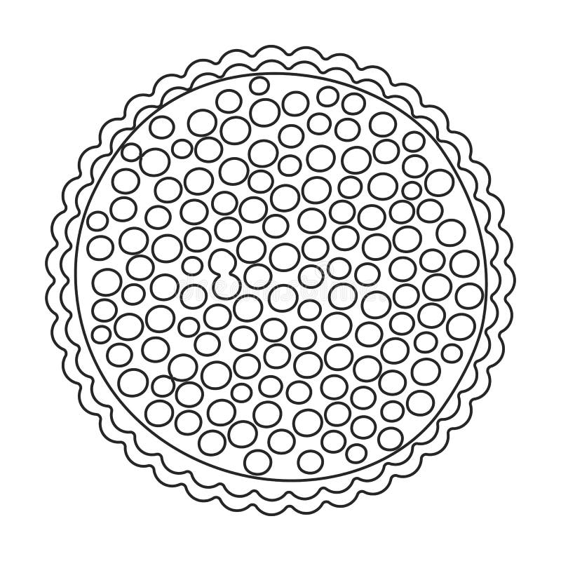 Cake Top View Vector Icon.Outline Vector Icon Isolated on White ...