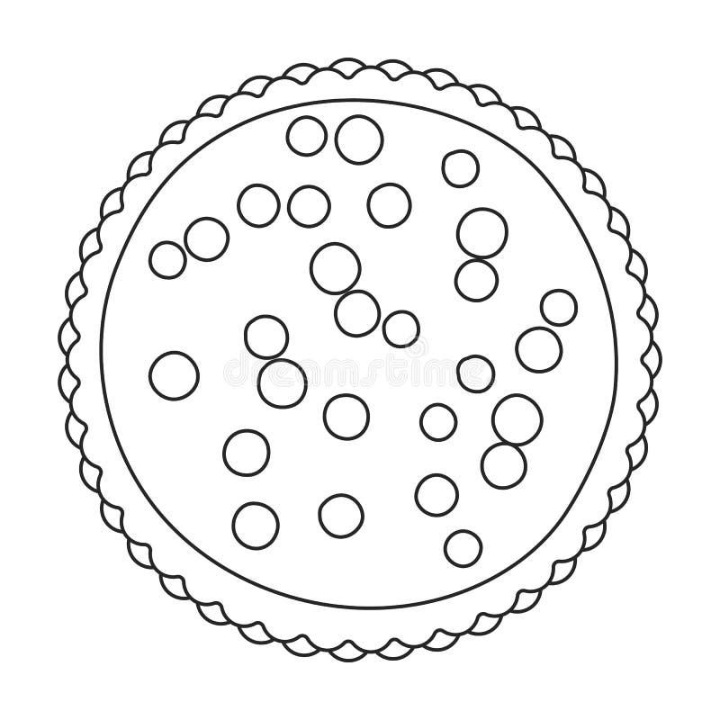 Cake Top View Vector Icon.Outline Vector Icon Isolated on White ...