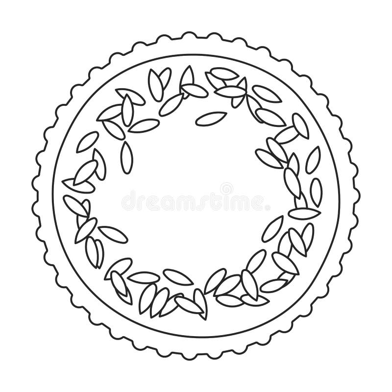Cake Top View Vector Icon.Outline Vector Icon Isolated on White ...