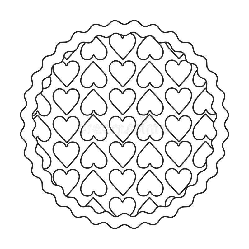 Cake Top View Vector Icon.Outline Vector Icon Isolated on White ...