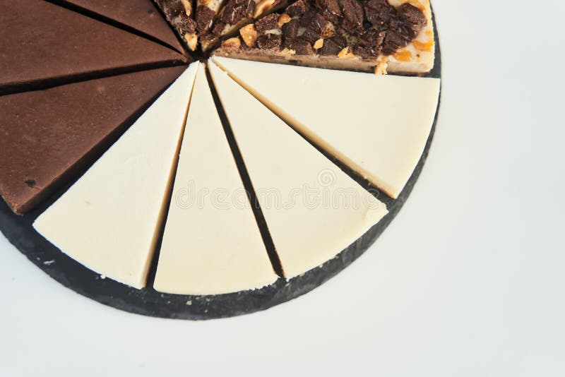 Cake Top View on a White Background. Stock Photo - Image of baked ...