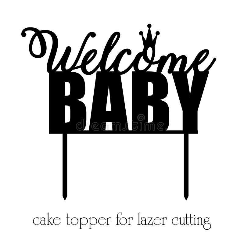 Cake Topper Laser Cutting Vector Stock Vector - Illustration of words ...