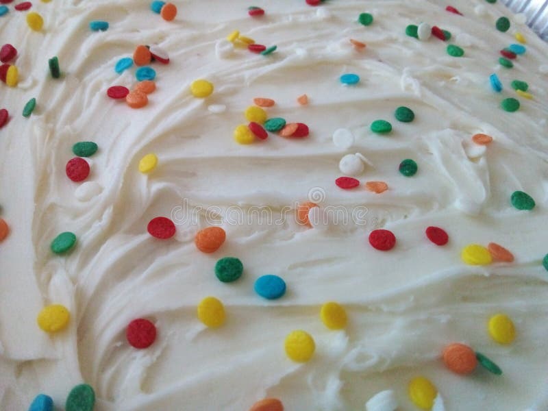 A Cake with Rainbow Sprinkles Stock Photo - Image of oven, kids: 227354208