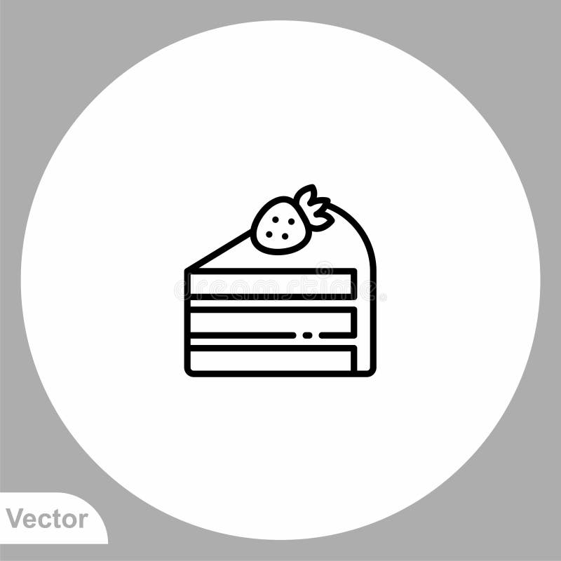 Cake Outline and Filled Vector Icon Sign Symbol Stock Vector ...