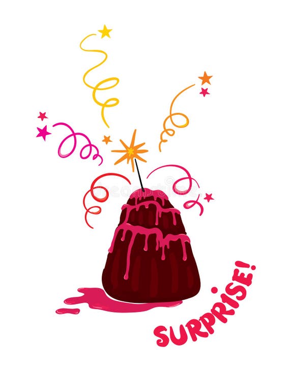 Cake-volcano stock vector. Illustration of lava, colorful - 14083265