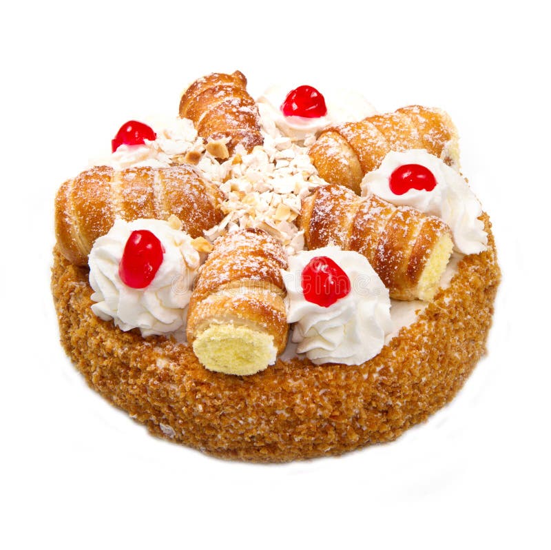 Cake with whipped cream stock photo. Image of cake, dessert - 23246860