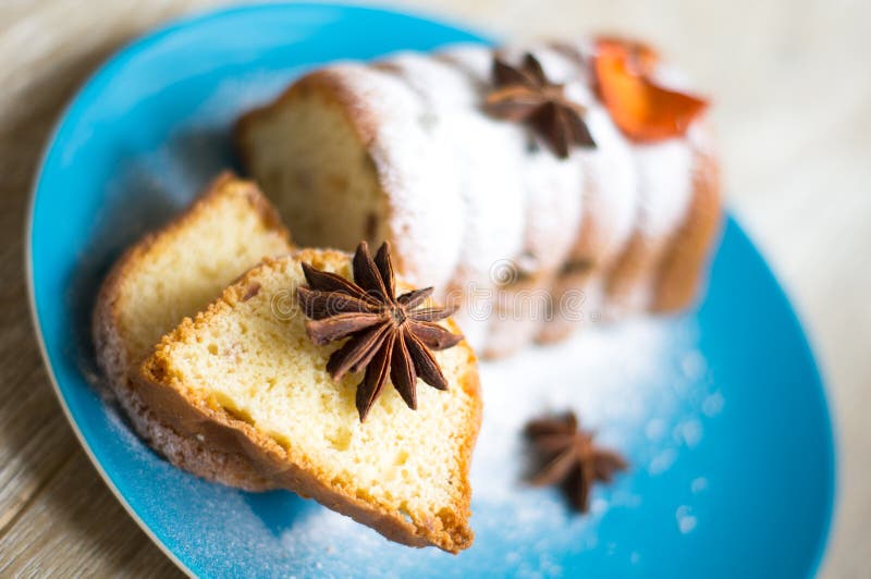 Cake withe anise stock image. Image of dish, cinnamon - 37635215