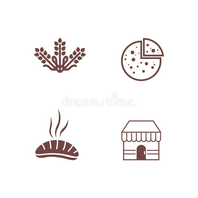 Cakes and Bakery Icon Logo Design Food Vector Bread Vector, and Symbol ...