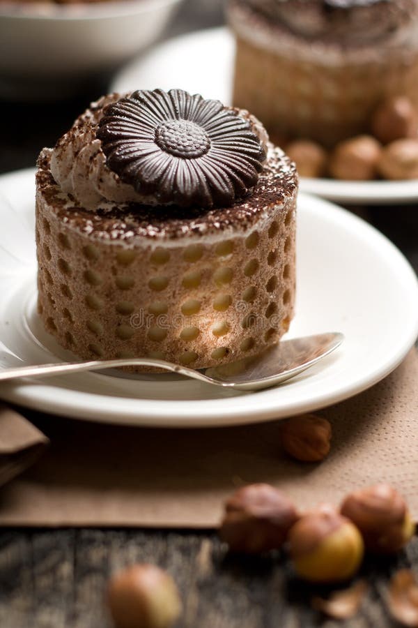 Cakes Composition with Nuts and Dishes Stock Image - Image of backing ...