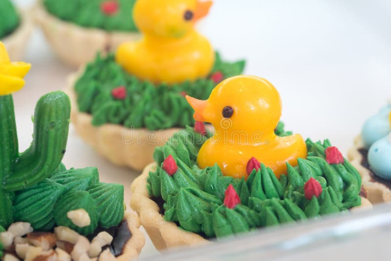 Cakes for Decorated with Ducks Stock Image - Image of celebration ...