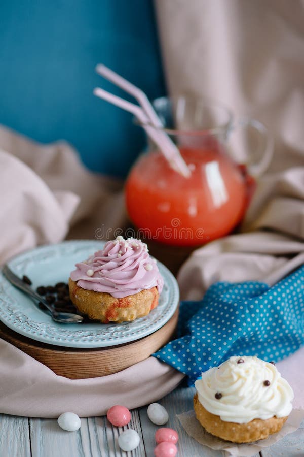 Cakes of Different Colors in Still Life Stock Image - Image of dessert ...