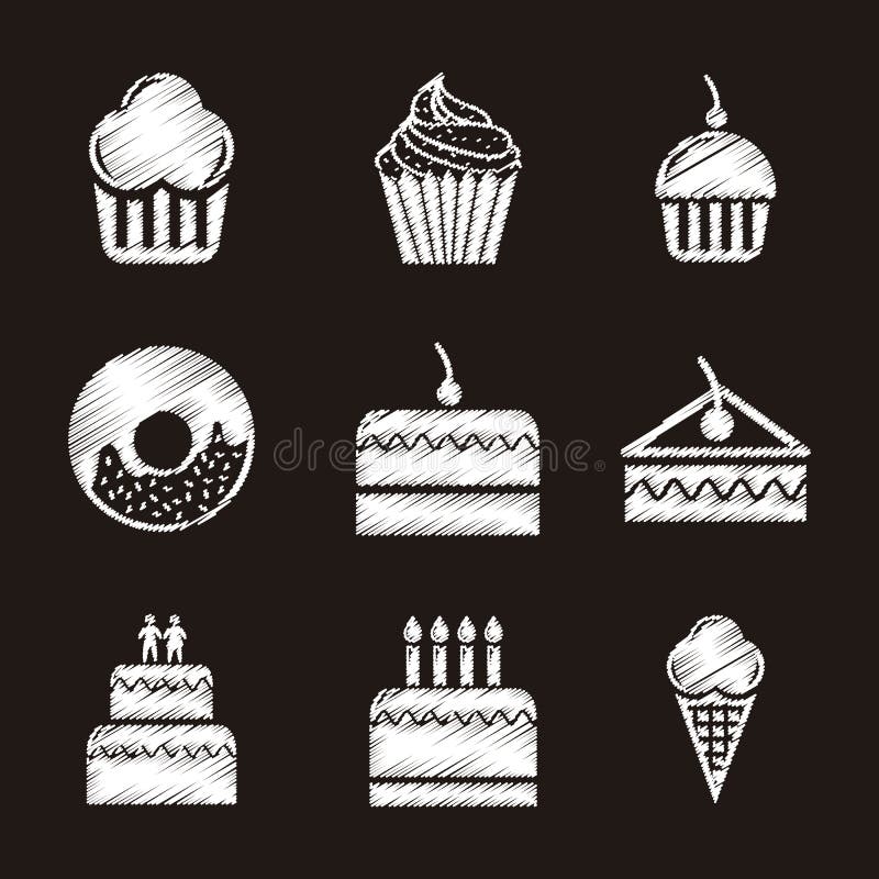 Cakes icons stock vector. Illustration of elements, cupcake - 30333869