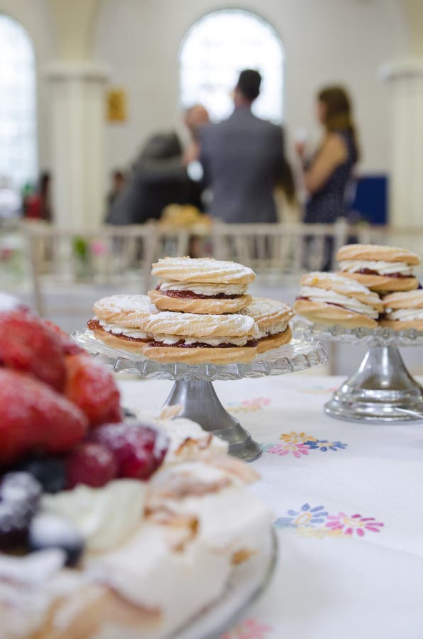 Cakes set up at the venue stock image. Image of daytime - 77072449