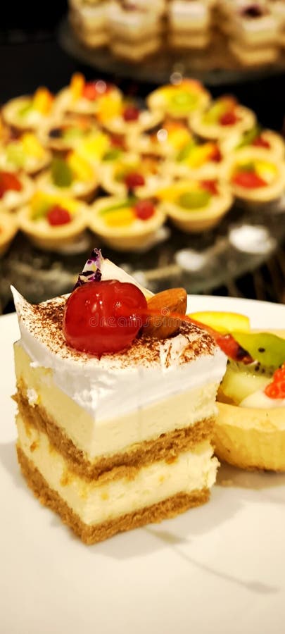 Cakes for Snacks at Receptions. Cakes are a Popular Party Food Stock ...