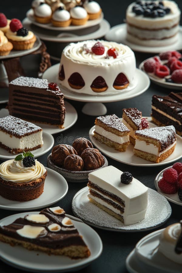 Cakes on Table stock photo. Image of pastry, presentation - 388609120