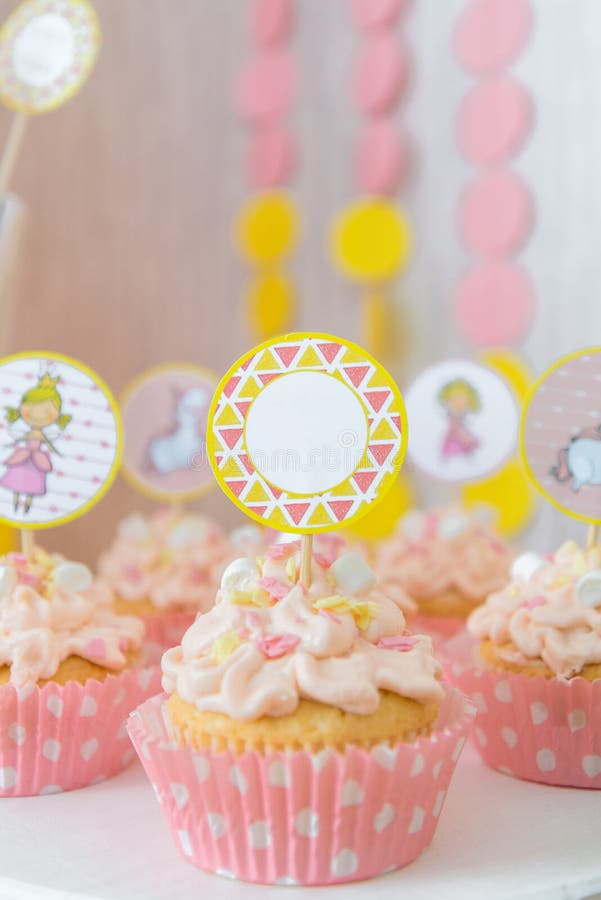 Cakes with toppers stock image. Image of cooking, food - 92589311