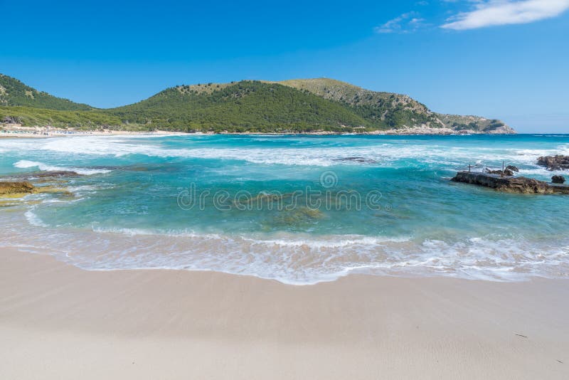 Cala Agulla on Mallorca, Spain Stock Image - Image of landscape, playa ...