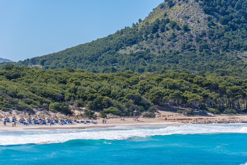 Cala Agulla on Mallorca, Spain Stock Photo - Image of stone, ocean ...