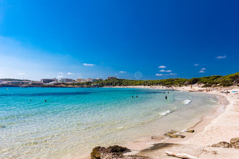Cala Agulla Sand Beach Spain, Balearic Islands, Mallorca, Cala Rajada ...