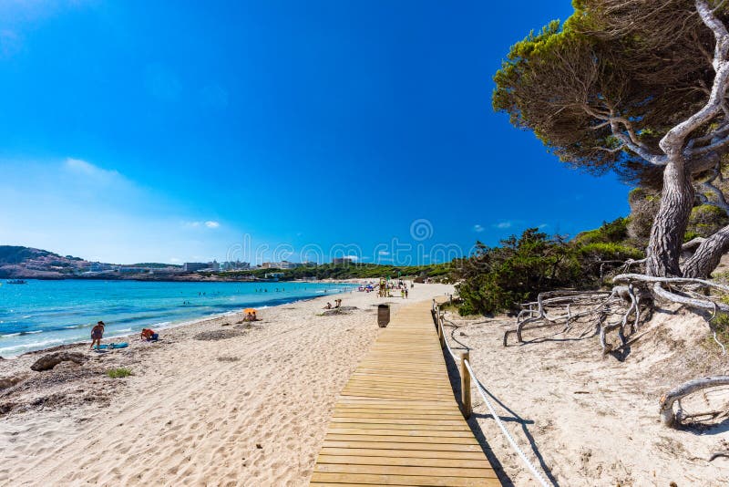 Cala Agulla Sand Beach Spain, Balearic Islands, Mallorca, Cala Rajada ...