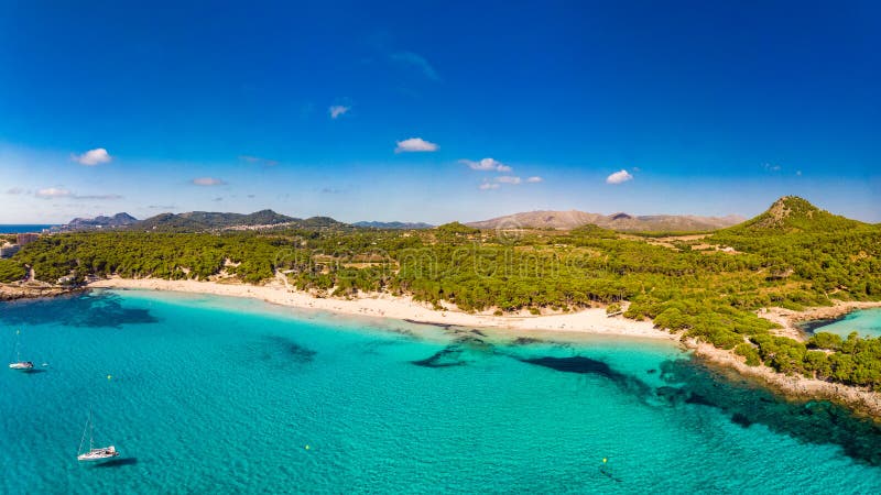 Cala Agulla Sand Beach Spain, Balearic Islands, Mallorca, Cala Rajada ...